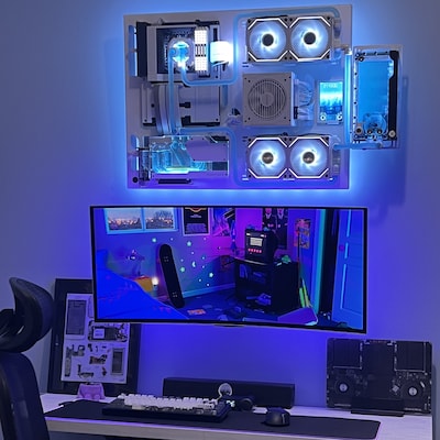 Wall Computer Dual Radiator, Wall Computer, Open Air Computer Case ...