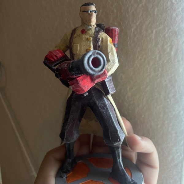 Team Fortress 2 Medic Figurine | 3D Printed Low Poly TF2 Medic Model ...