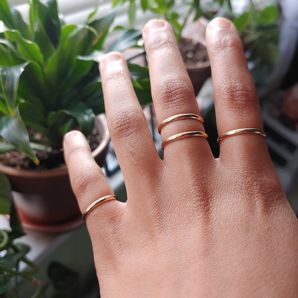 Set of 4 Knuckle Rings, Knuckle Rings, Knuckle Ring Set, Stacking Rings ...