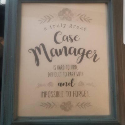 Case Manager Gift, Social Worker Gift, A Truly Great Case Worker Art ...