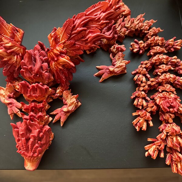 18" Phoenix Fire Pyro Dragon Articulating Flexi by Cinderwing Fidget ...