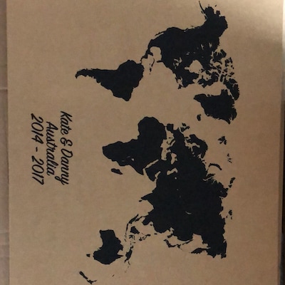 Personalised A5/A4/A3 World Map Scrapbook Travel Journal, Photo Album ...