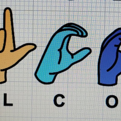 American Sign Language Asl Complete Alphabet & Numbers 0-10 PNG SVG DXF ...