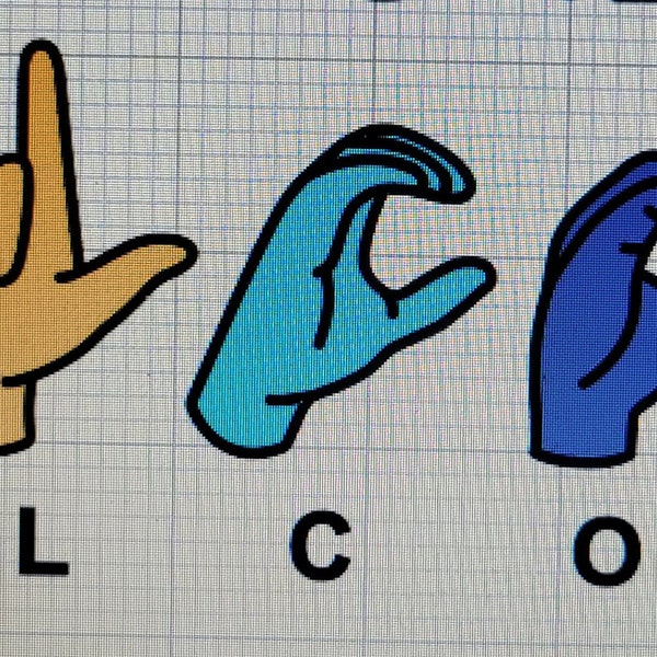 Pride American Sign Language Alphabet SVG PNG DXF | Layered by Color ...