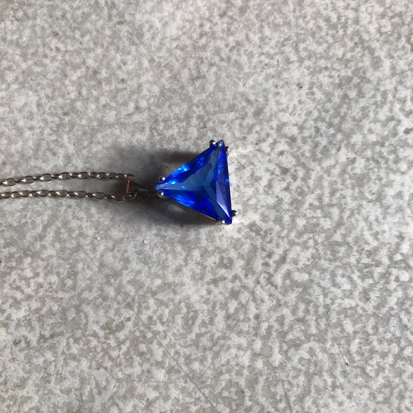 Siberian Blue Quartz Pyramid Pendant, Blue Crystal, Spiritual Gifts ...