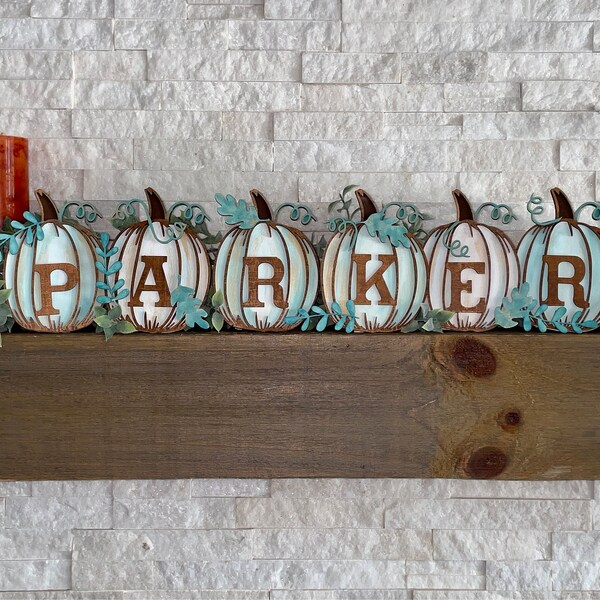 Pumpkin Alphabet A-Z SVG File Gather SVG Sign- Fall Pumpkin SVG ...