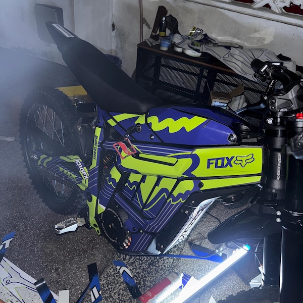 Surron Light Bee X Graphics Kit FOX RACE LINE Mint Black Decals ...