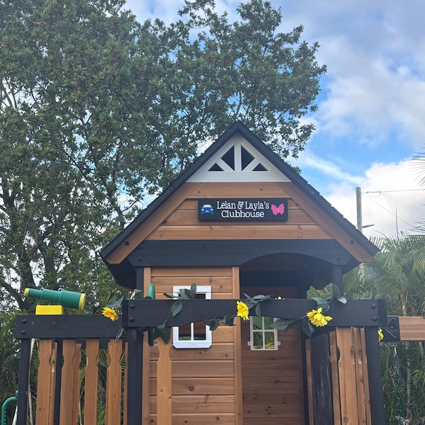 Custom Playhouse Sign for Kids | Clubhouse, Fort, Playroom, Bedroom ...