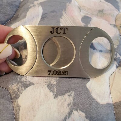 Personalized Cigar Cutter Double Guillotine Blade Engraved Custom Cigar ...