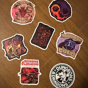 D&D Vinyl Stickers, Dungeons-dragons Game Random Pack, 10-100 Pcs ...