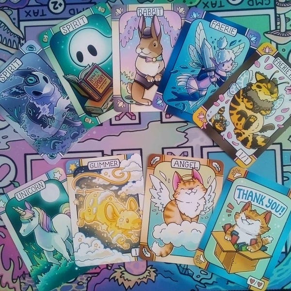 5 Cat and Dog Mountain Cards // Illustrated Basic Lands for Magic the ...