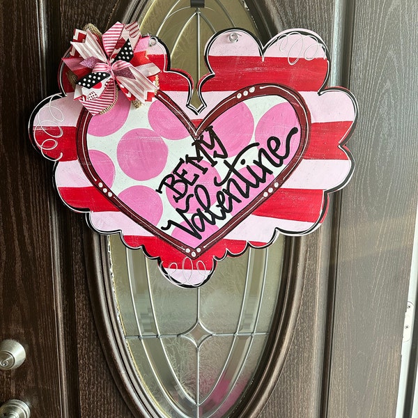 Personalized Door Hanger - Valentine's Day Door Hanger - Valentine Door ...