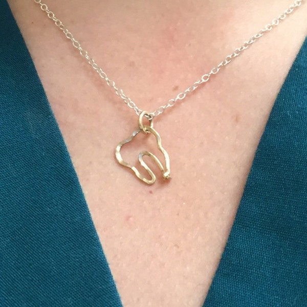 Tooth Necklace, Tooth Outline Pendant Necklace for Dentists, Dental ...