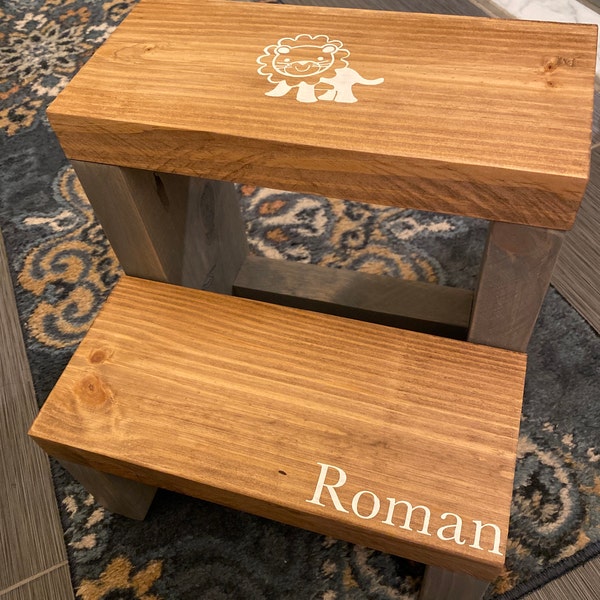 Personalized Wooden Step Stool: Toddler Kids Bedroom Furniture - Etsy