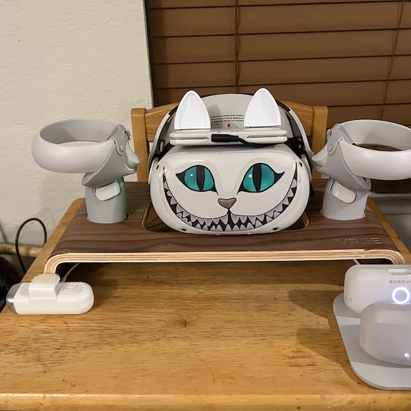 VRGE VR Stand - Wood Display and Organizer Stand for Oculus Quest 2 ...