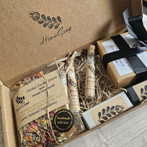 Luxury Pamper Set - Mini Sample Gift Box for Her - Handmade & Natural ...