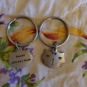 Personalized Cat Tag, Cat Name Tag, Custom Cat Tag, Cat ID Tag, Pet ...