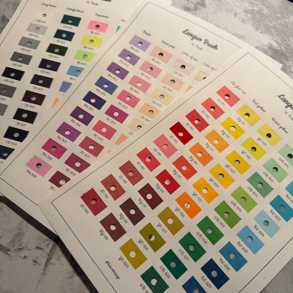 Nuancier GuangNa 240 (format PDF numérique vierge - feutres brush ...