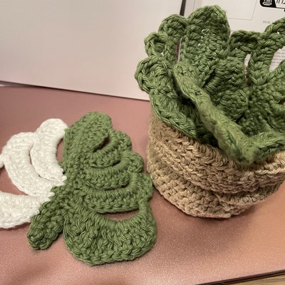 Monstera Leaf Coasters Crochet Pattern, Video Tutorial and PDF Download ...