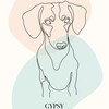 Custom Color Block One Line Pet Portrait, Dog Portrait, Dog Line Art ...