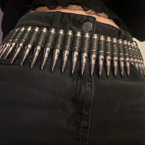 Bullet Belt,punk Belt,gothic Belt,heavy Metal Bullet Belt,punk Fashion ...