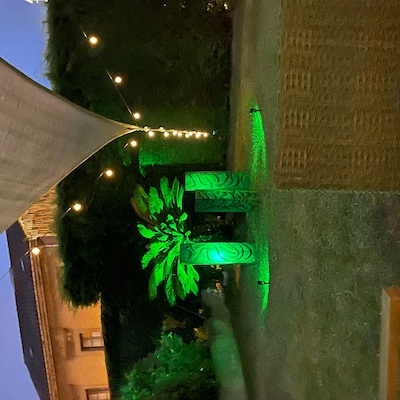 Rustic Rusty Metal Garden Columns Landscape Design Bamboo Planter ...