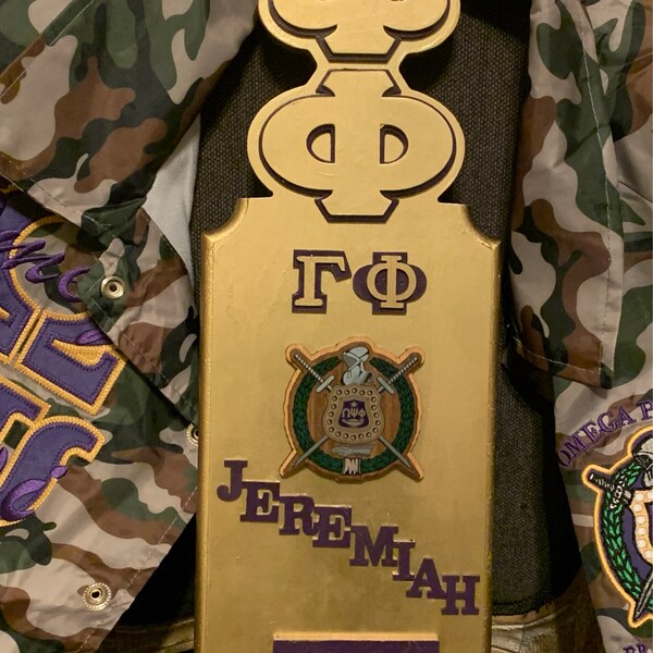 V2 Double Stacked Wooden Greek Alphabet Letter Word for Fraternity ...