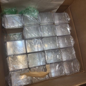 4 X 4 X 4 Clear Plastic Display or Storage Box Made in USA free ...