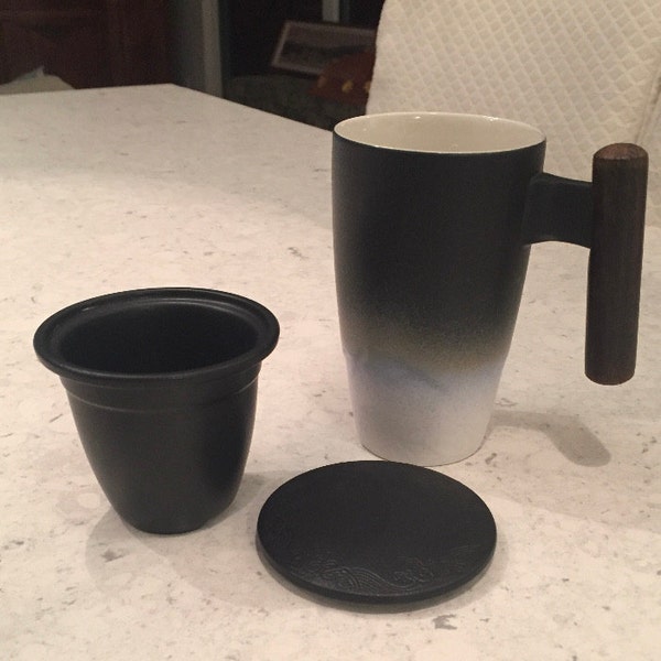 Portable Ceramic Tea Maker With Infuser | 200ml Stylish Single Serve ...