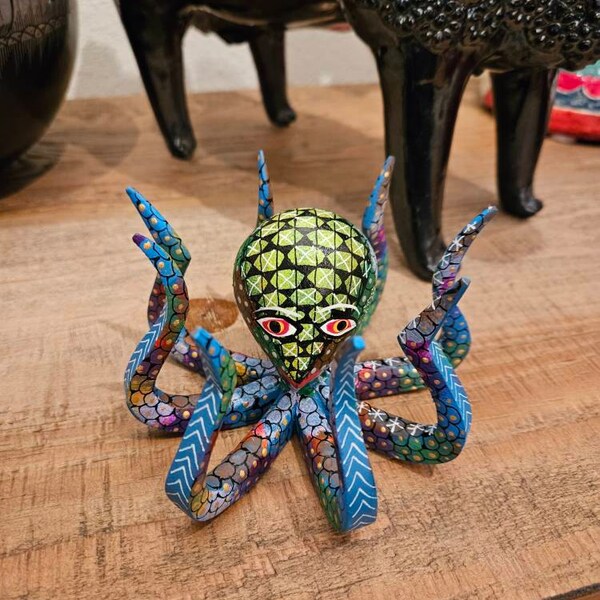 Oaxaca Wood Carving Cat Mexican Folk Art - Etsy