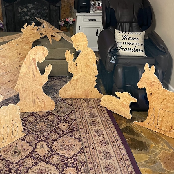 5ft Nativity Scene Templates When Made/ Outdoor Christmas Nativity ...