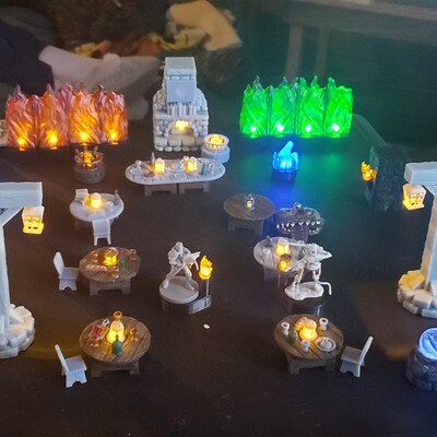 Wooden Lamp Post / Lantern Post on Stone Base for Dungeons and Dragons ...