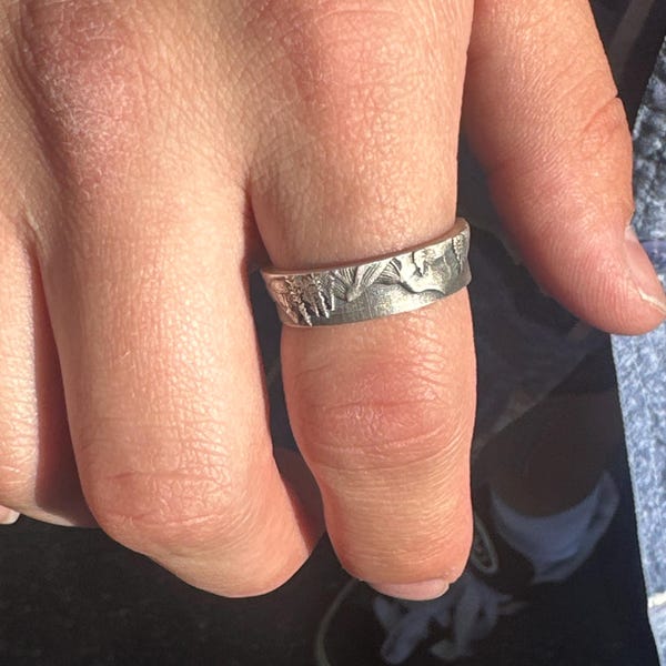 Aztec and Mayan Hieroglyphics Ring, Ancient Unique Mens Ring in ...