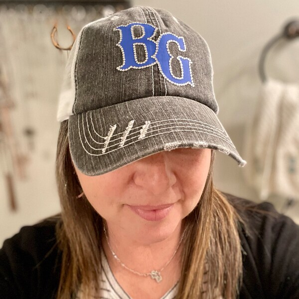 Bling Letter Hats/custom Logo Hats/varsity Letter Hats/school Team Name ...