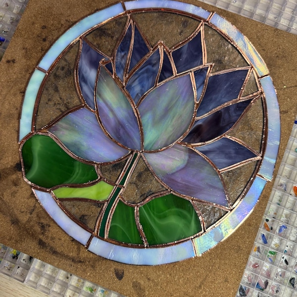 Digital Download Dragon Sleeping on Cloud Stained Glass Pattern, Purple ...