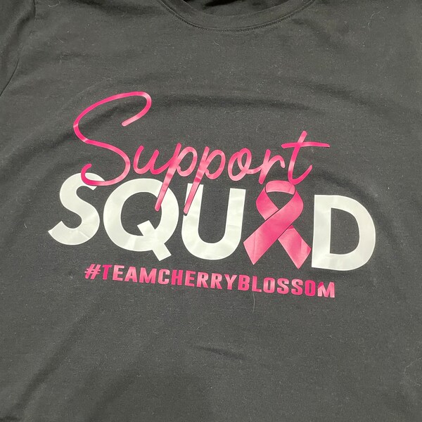 Support Squad Breast Cancer Warrior Svg Png, Pink Ribbon Svg, Cancer ...