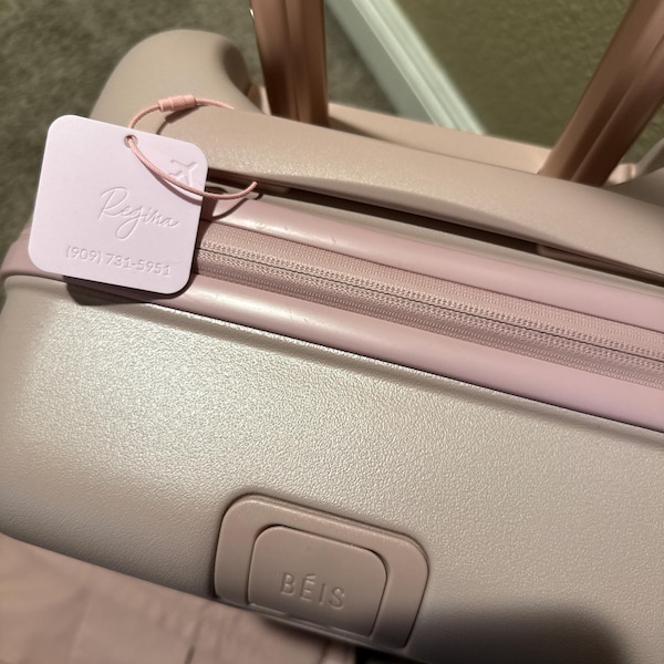 Personalized Engraved Luggage Tag, Acrylic Name ID Tag for Suitcase - Etsy