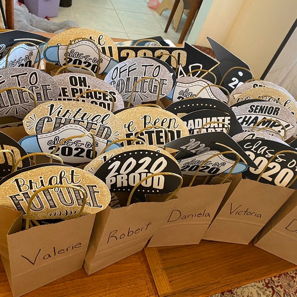 Graduation Photo Booth Props, Class of 2025 Selfie Props, Printable ...