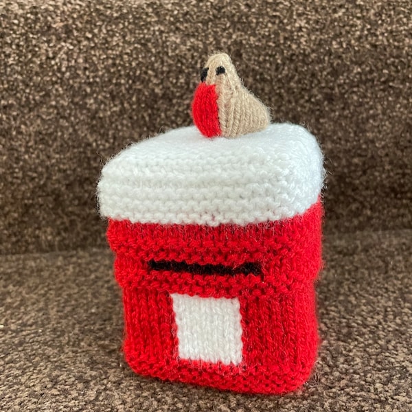 PDF KNITTING PATTERN Winter Post Box Chocolate Orange Cover, Christmas ...
