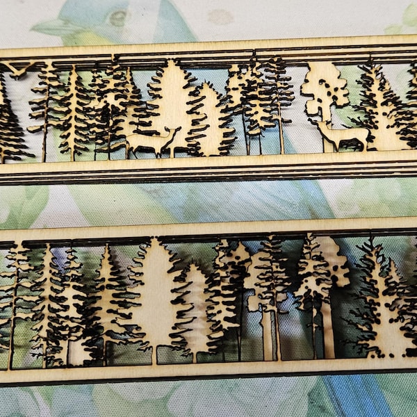 Layered Forest Design Laser Cut File. 4 Layers, Two Designs (deer ...