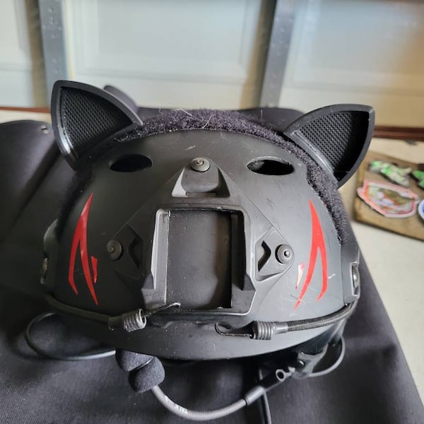 3D Printed Tactical Neko Cat Ears - Etsy
