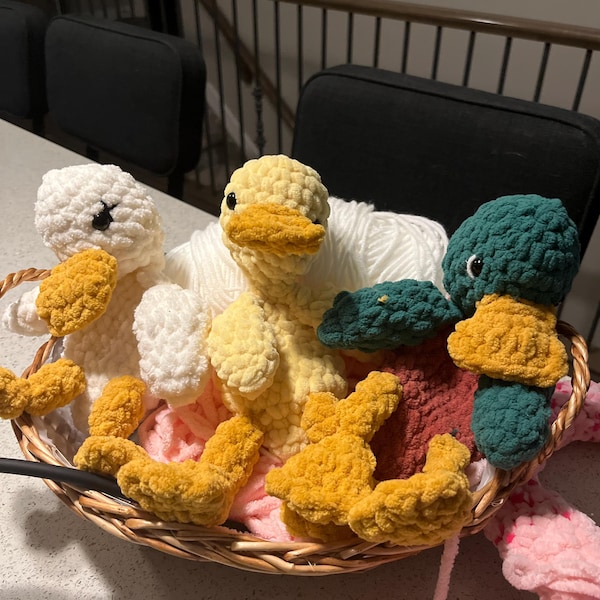 Mini Duck Snuggler Crochet Pattern Amigurumi Lovey Cuddler - Etsy