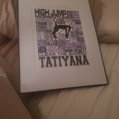 High Jump Typography Personalized High Jump Poster Gift for - Etsy
