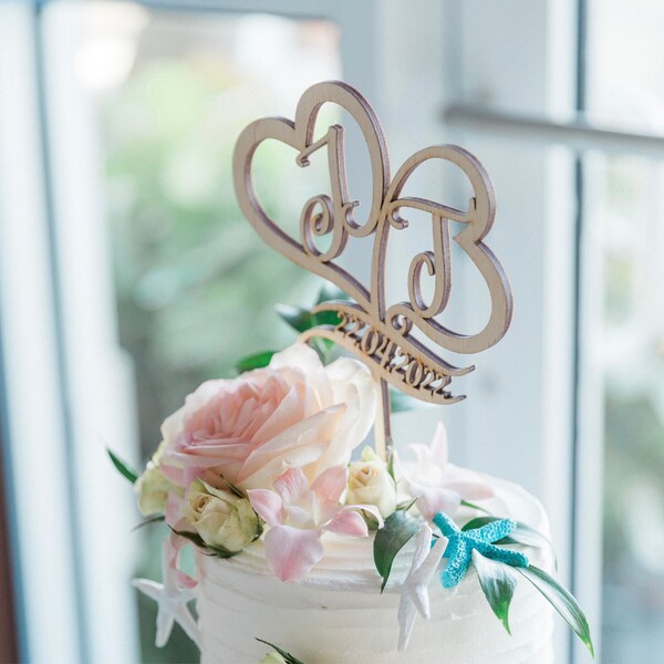 B Cake Topper, Wedding Cake Toppers, Monogram Wedding Cake Topper B ...