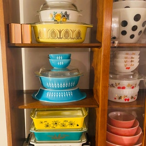 RARE Agee Crown Pyrex Turquoise Picket Fence Ramekins - Etsy