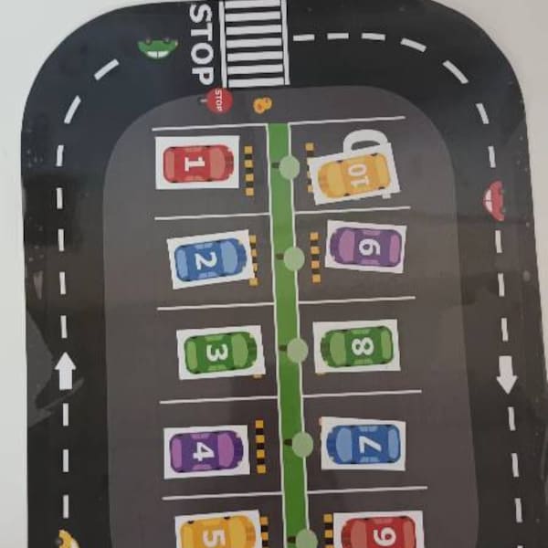 Digital Large Flisat Insert, Alphabet Car Parking Lot, Alphabet Cars ...