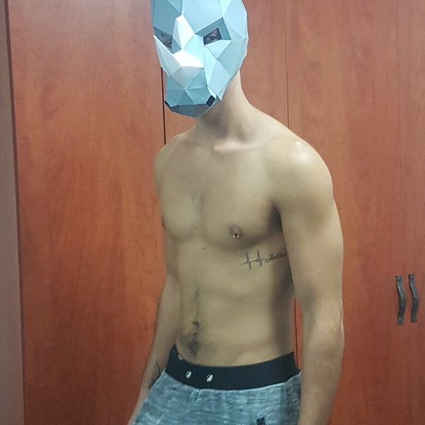 Rhino Mask | DIY Paper Mask, Printable Template, Papercraft, 3D Mask ...