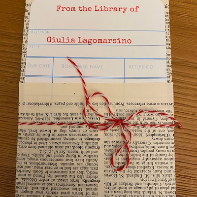 CUSTOM Library Card Book Plates, Set of 20, Book Lover Gift, Bookish ...