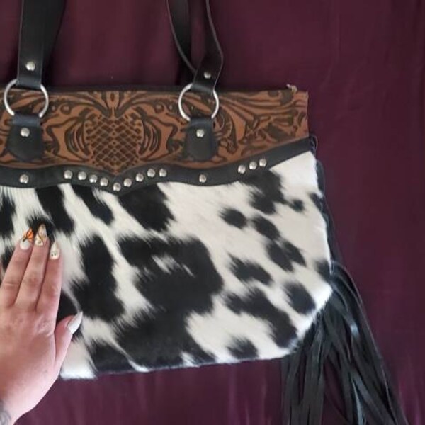 Custom Cowhide Denim Leather Jacket for Mens | Hair on Hide Cow Boy ...