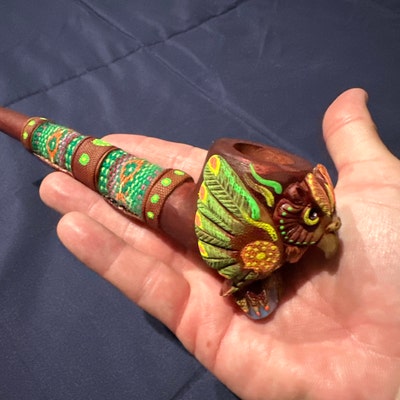 Handmade Smoking Pipe, Mapacho Tobacco Pipe, Ceremonial Pipe, Shamanic ...